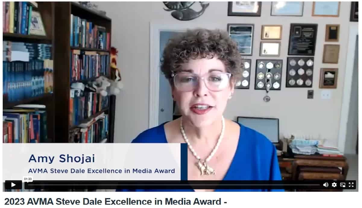 Shojai receives AVMA Excellence in Veterinary Media Award